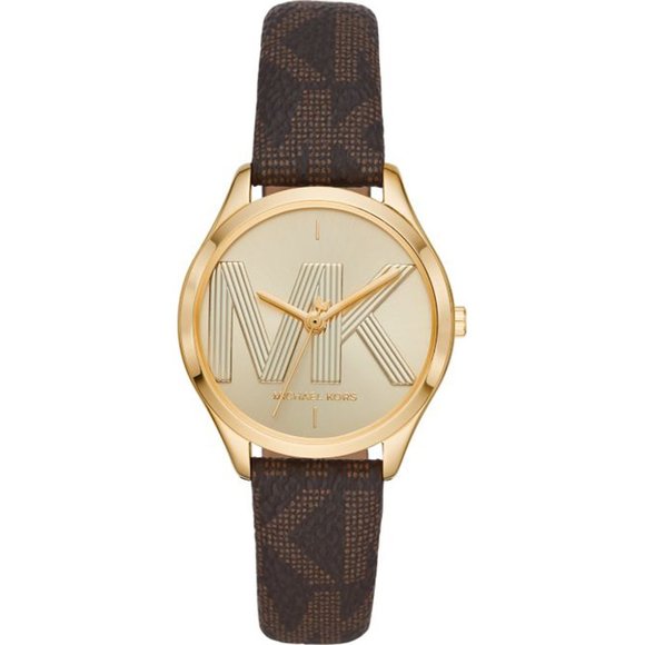 Michael Kors | Accessories | Michael Kors Mk2862 Logo Dial Brown ...
